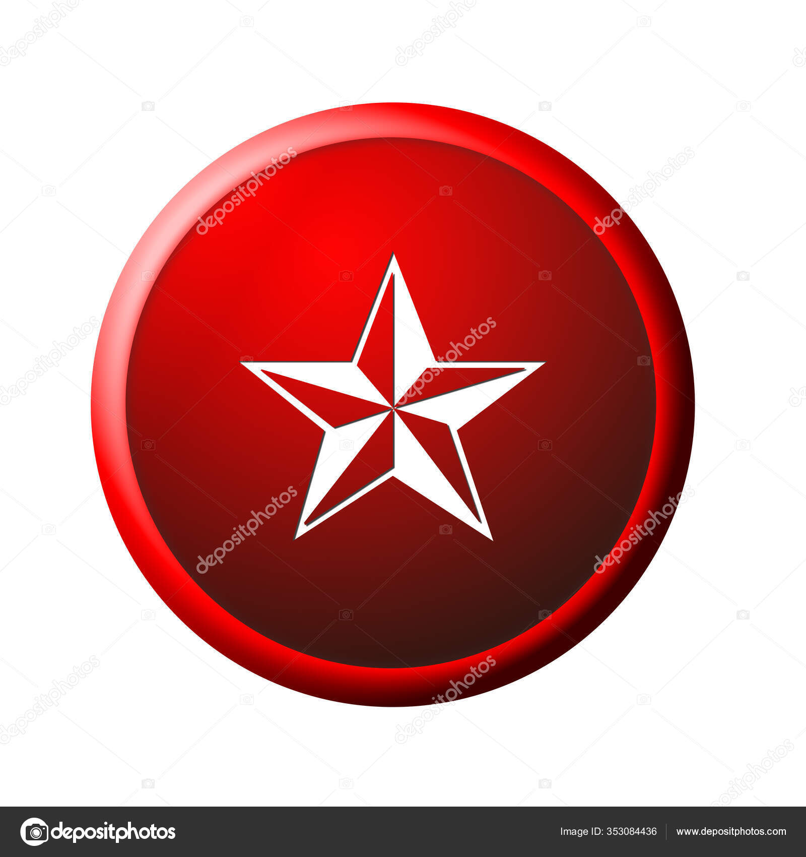 Graphic Star Sign Button — Stock Photo © PantherMediaSeller #353084436