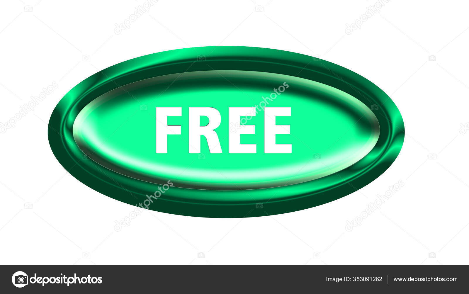 Free Button Isolated White Illustration — Stock Photo ...