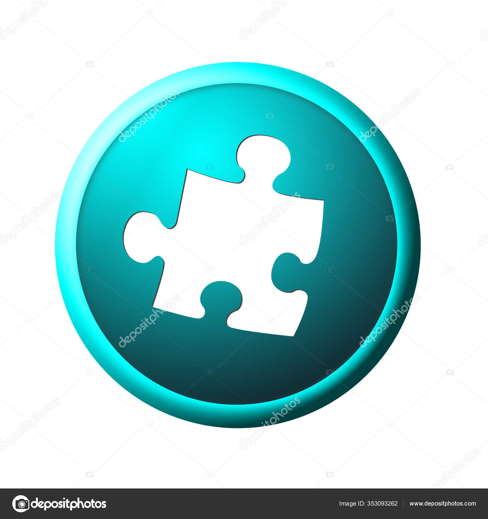 Puzzle Button Icon Illustration — Stock Photo © PantherMediaSeller ...