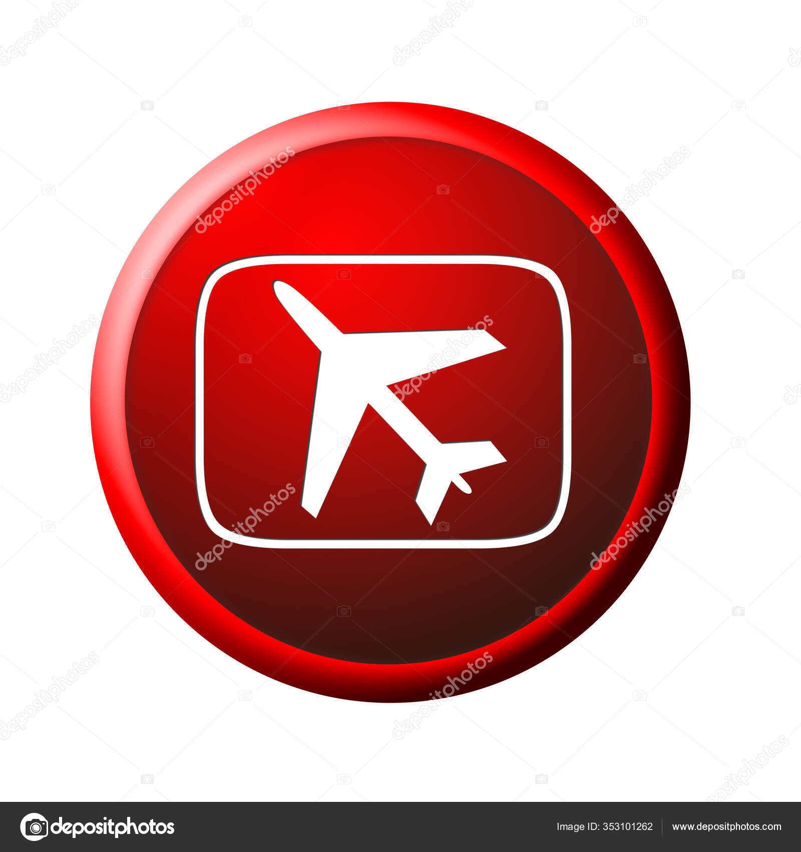 Airplane Button Graphic Illustration — Stock Photo © PantherMediaSeller ...