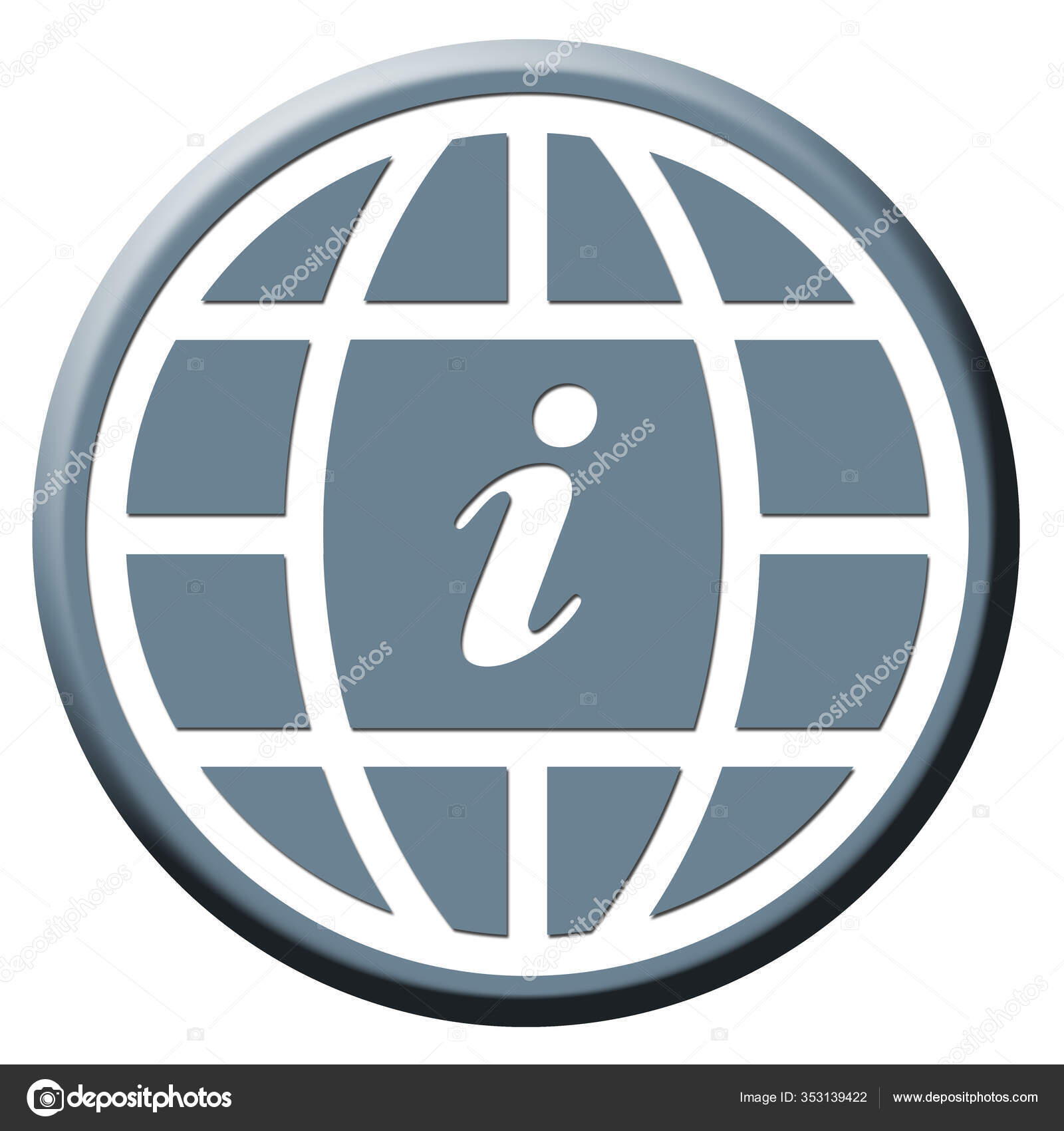 Internet Info Button Illustration Information — Stock Photo ...