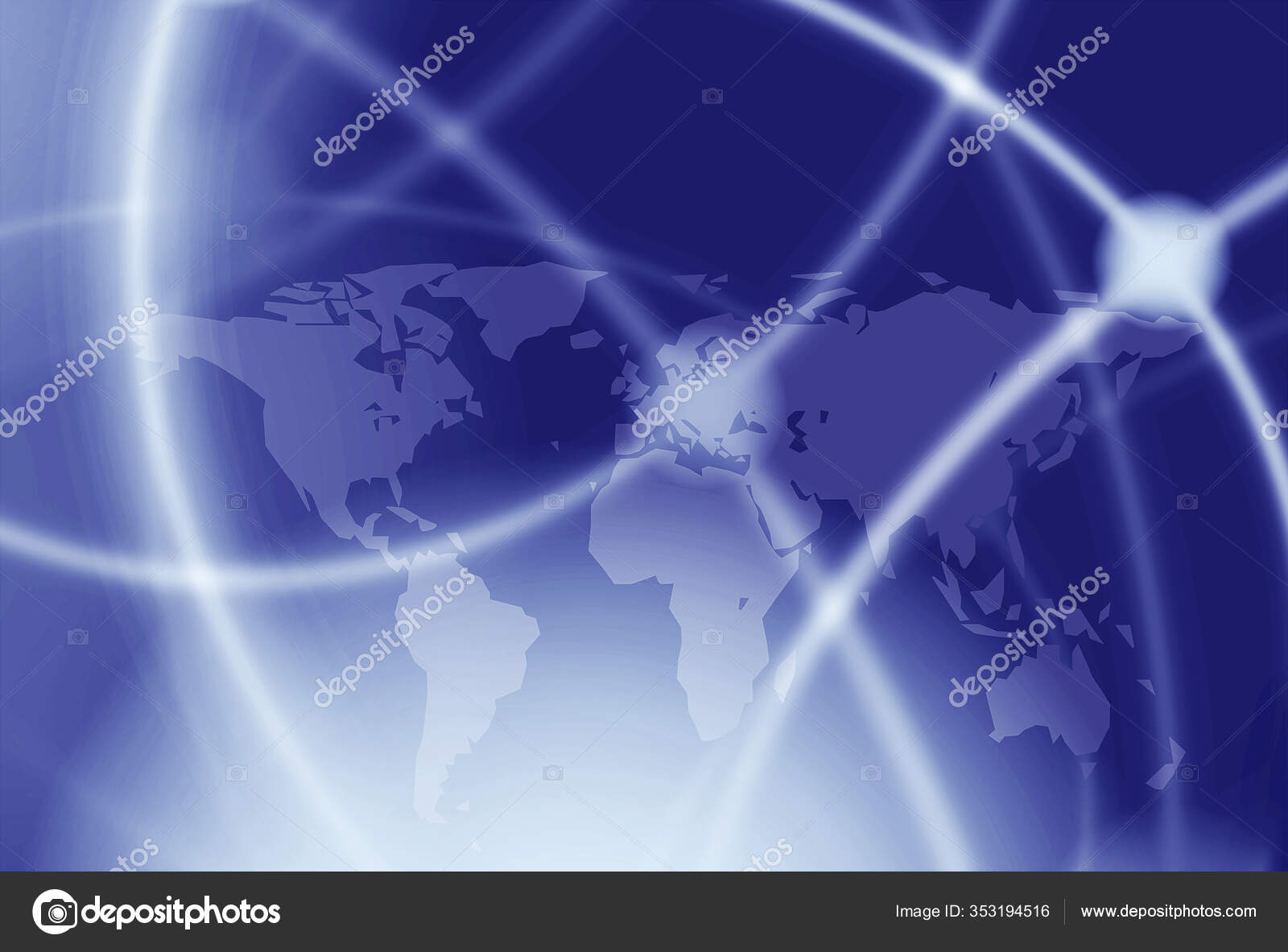 World Map Satellites Orbit Stock Photo by ©PantherMediaSeller 353194516