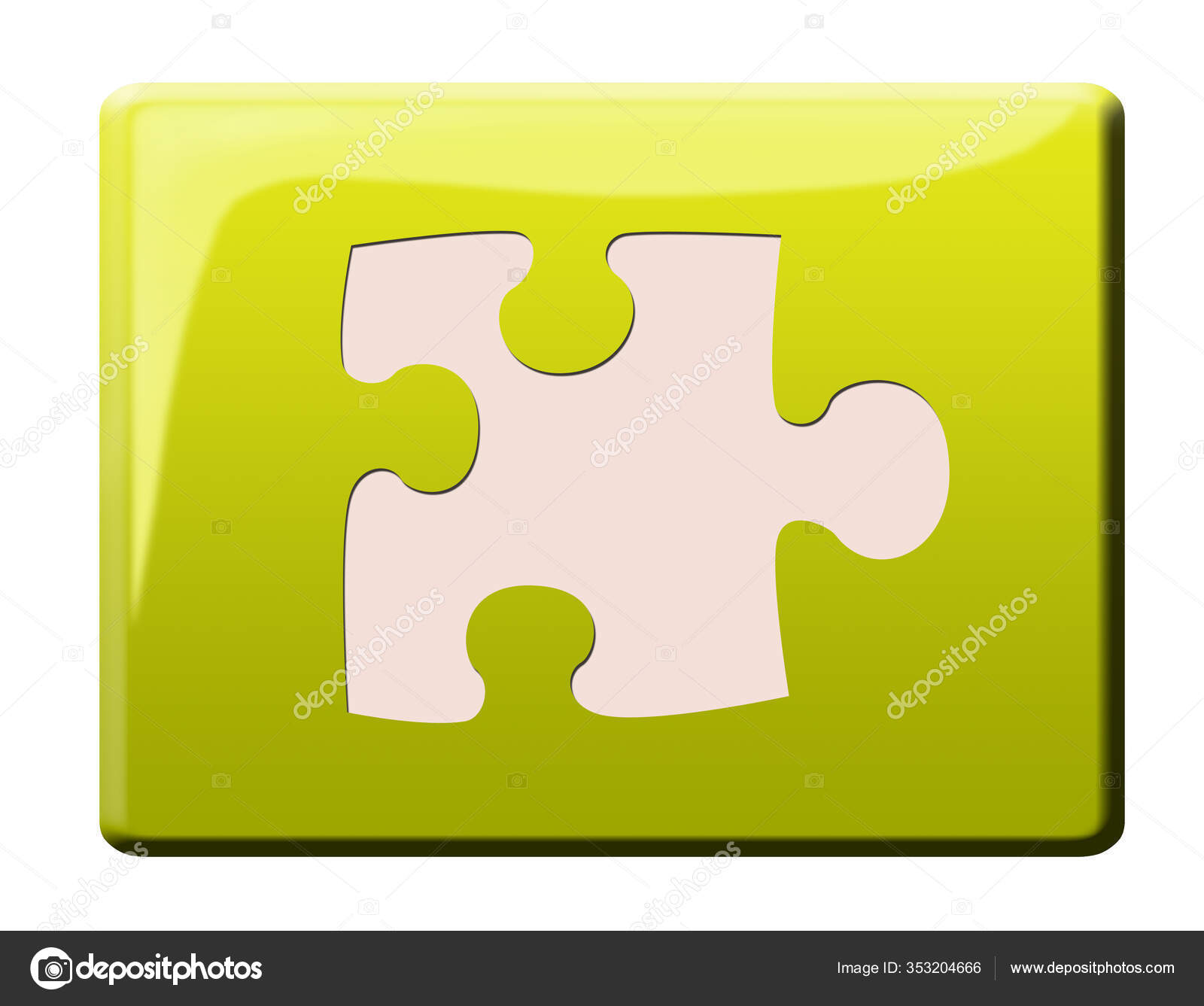 Puzzle Button Icon Illustration — Stock Photo © PantherMediaSeller ...