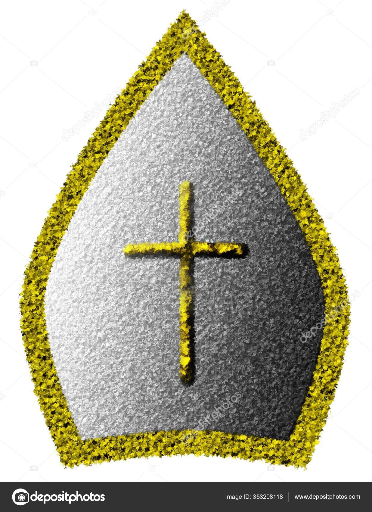 Signo Cruz Cristiana Sobre Fondo Blanco — Foto de stock ...