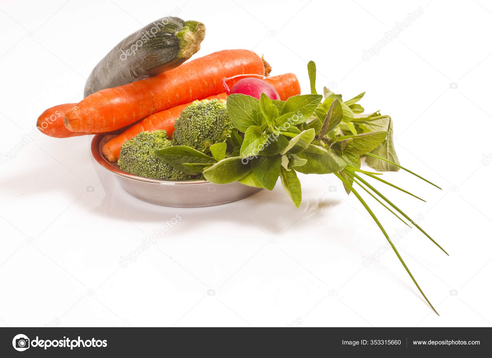 Barf Raw Food Vegetables Bowls Stock Photo by ©PantherMediaSeller 353315660