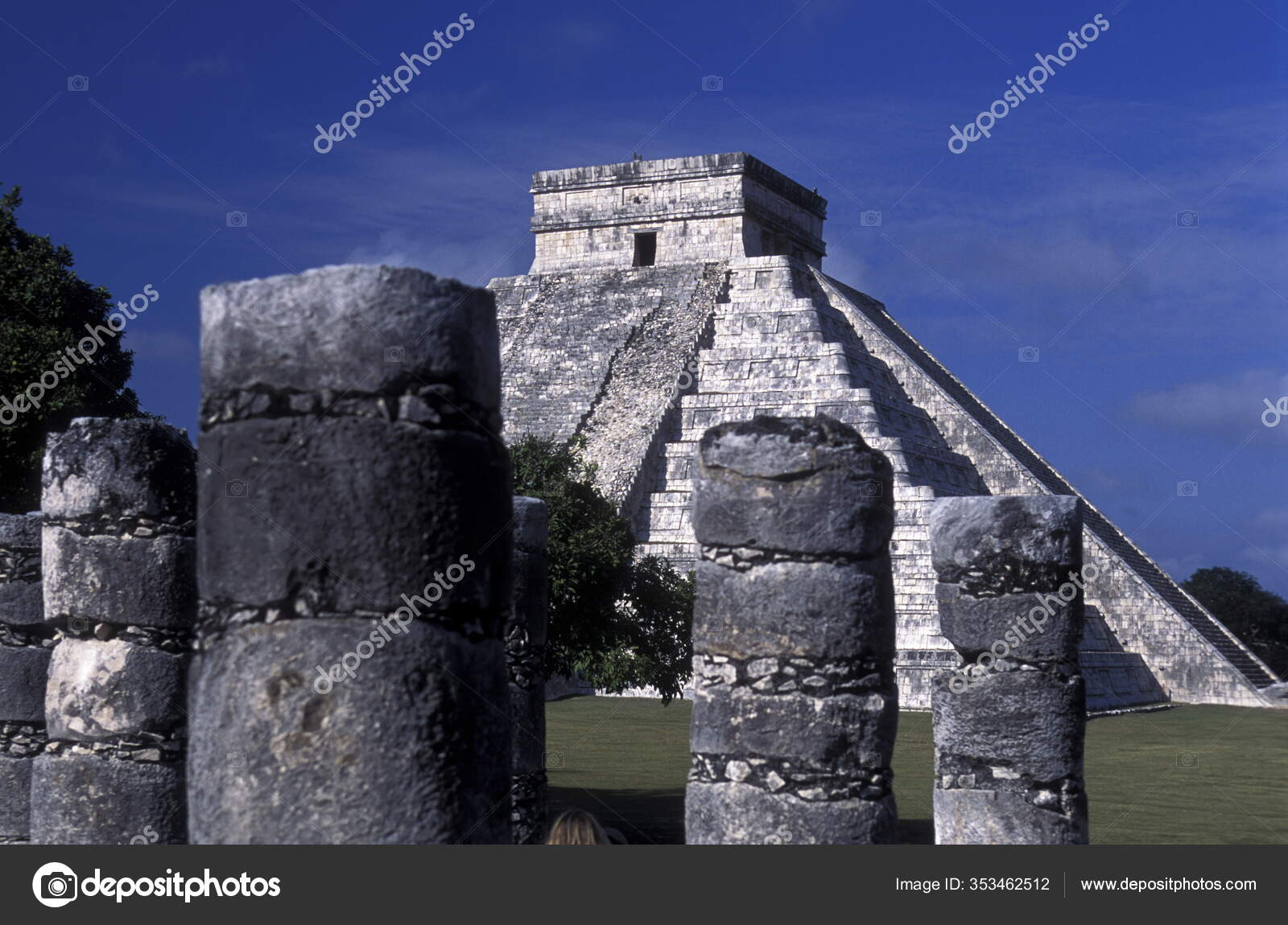 Pyramid Mayan Ruin Chichen Itza State Yucatan Yuctan Peninsula Southern ...