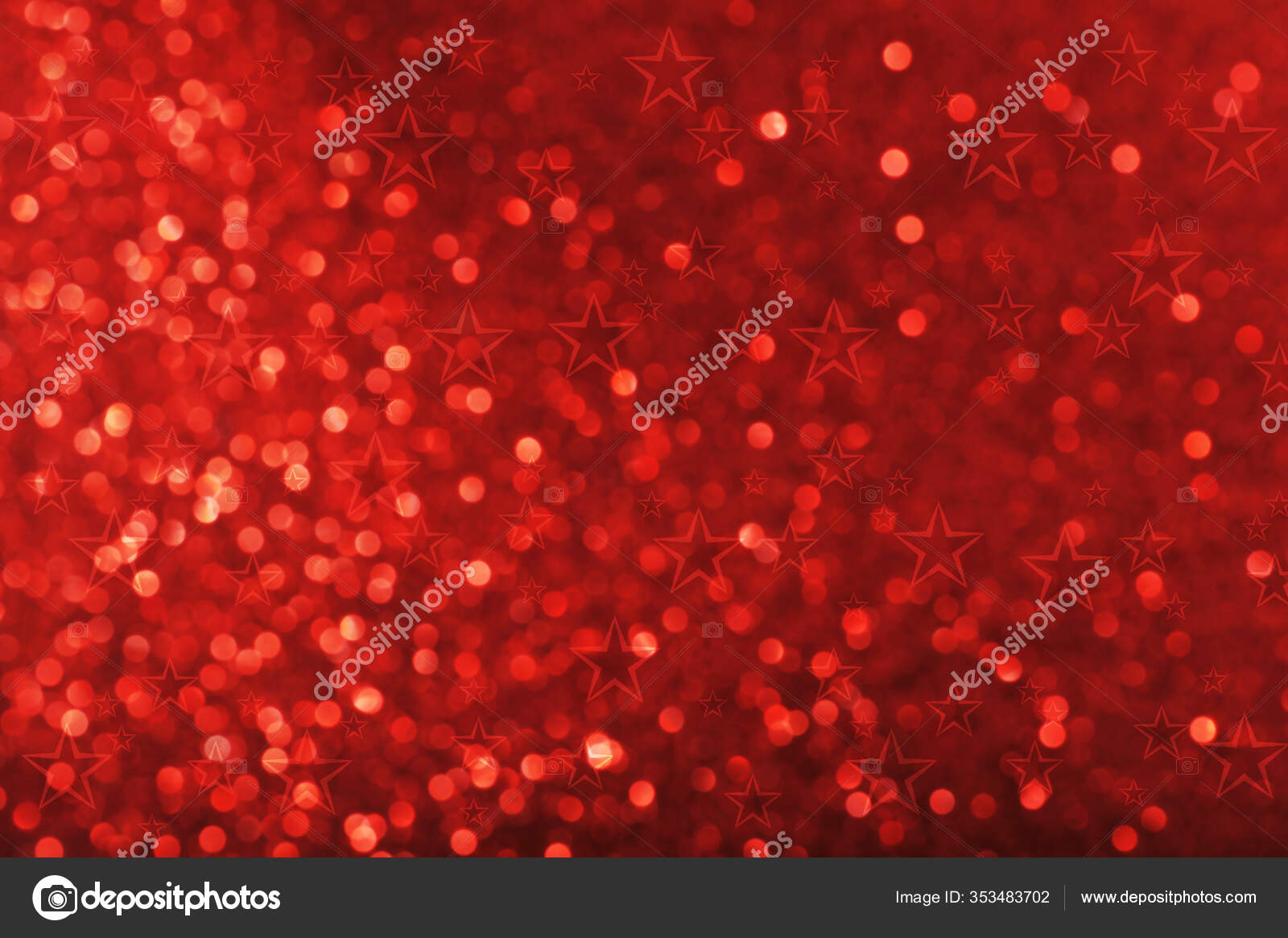 Bright Red Glitter Background