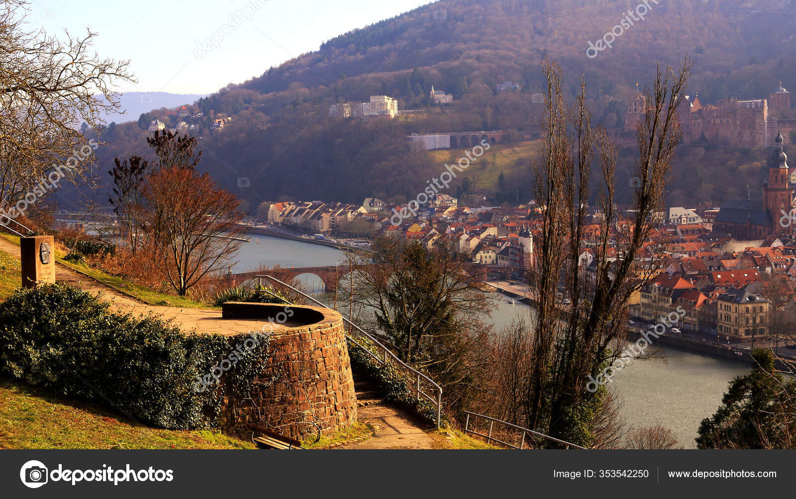 Eichendorff Plant Philosopher Garden Philosophenweg Heidelberg — Stock ...