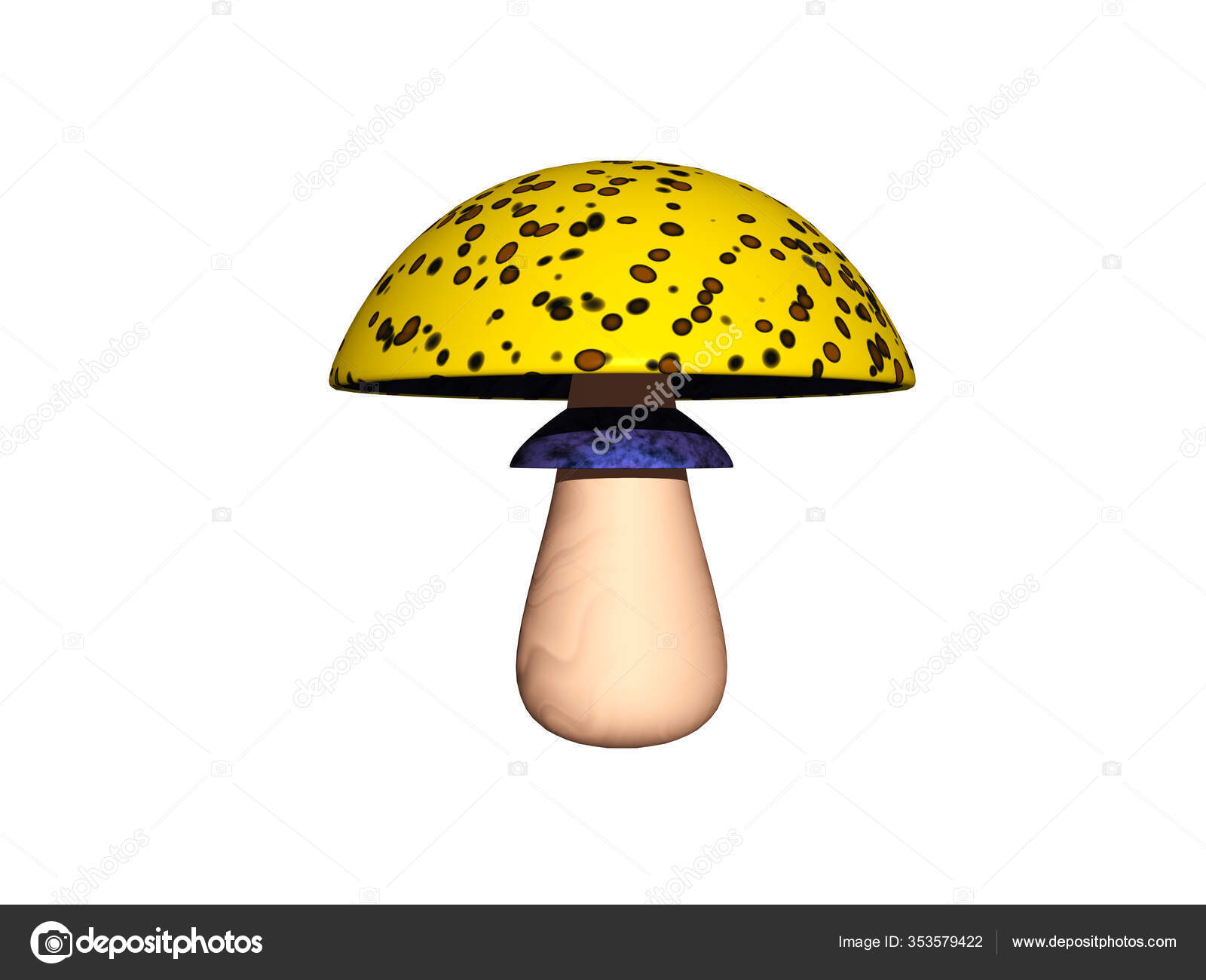 Mushrooms Toadstool Fungus Spore Bearing Fruiting Body Stock ...