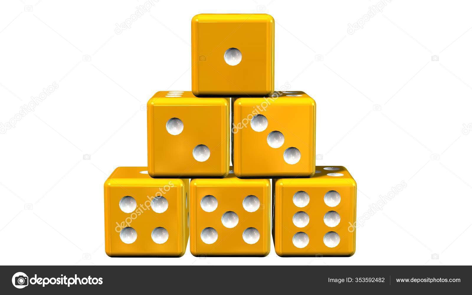 Pyramid Cubes Isolated White Background Stock Photo by ...