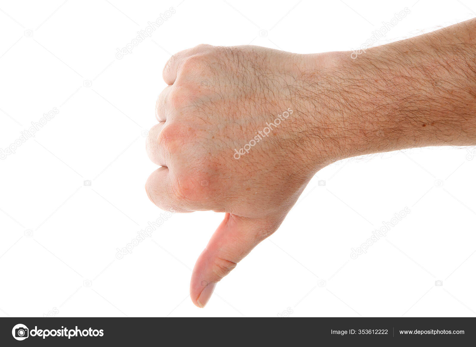 Hand Gesture Isolated White Background Stock Photo by ...