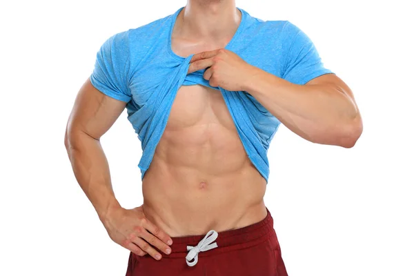 Bodybuilder Bodybuilding Muscles Abdominal Muscles Six Pack Pose Man ...