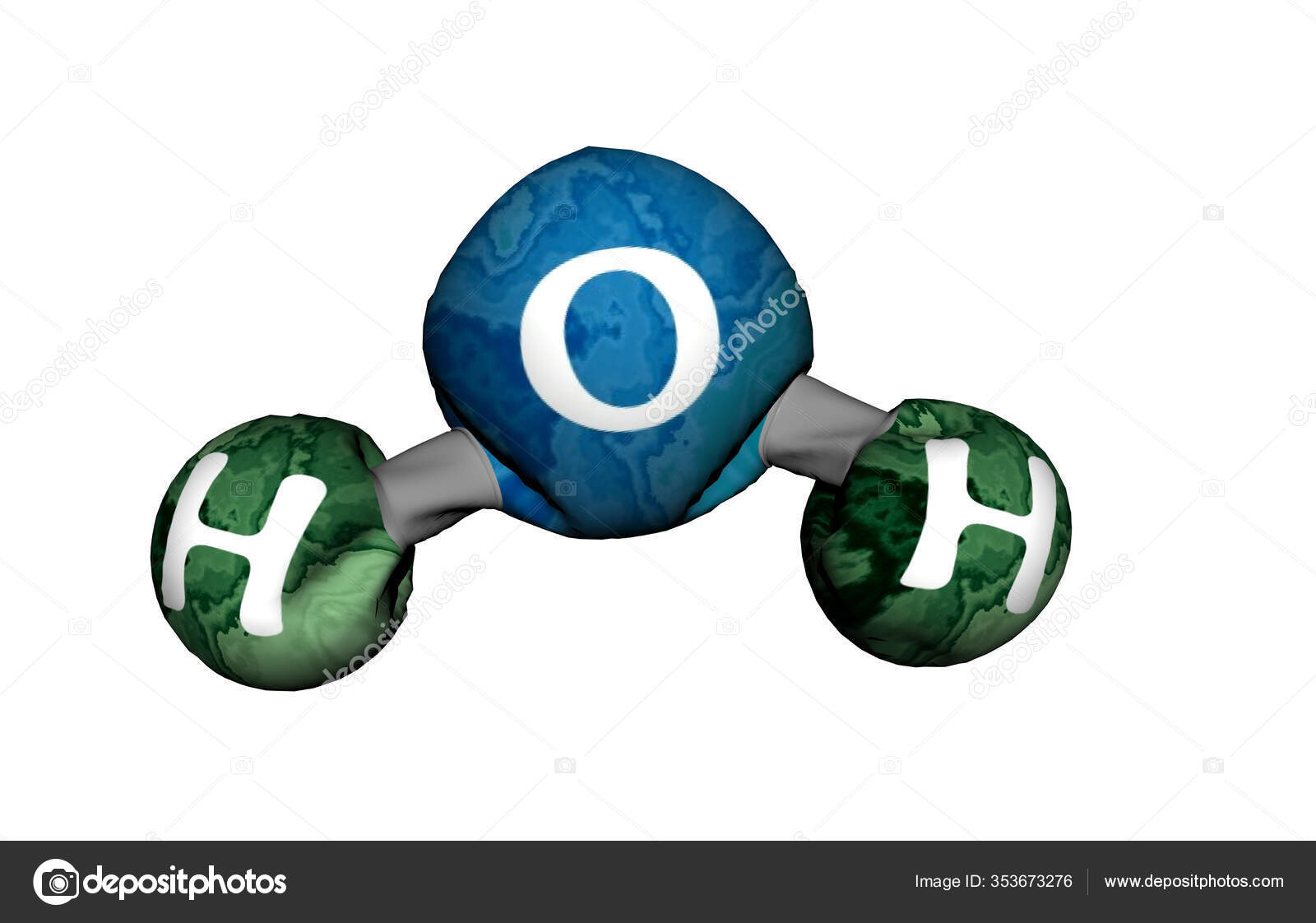Water Molecular Model Isolated White — Stock Photo © PantherMediaSeller ...