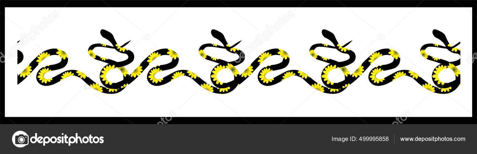 Seamless Border Snakes Border Serpentine Repeating Pattern Cobra ...