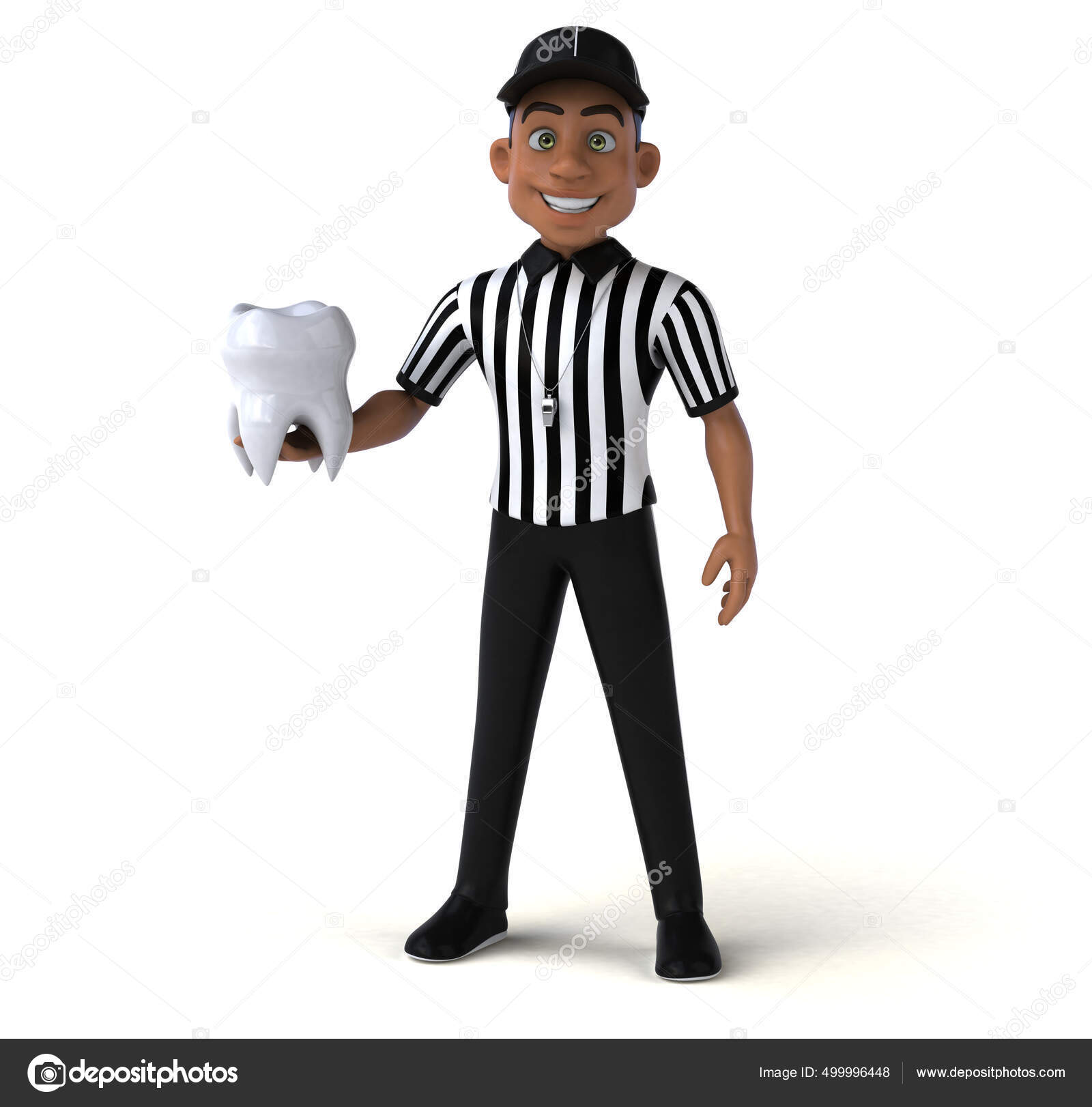 Fun Illustration Cartoon Referee Heart — Stock Photo ...