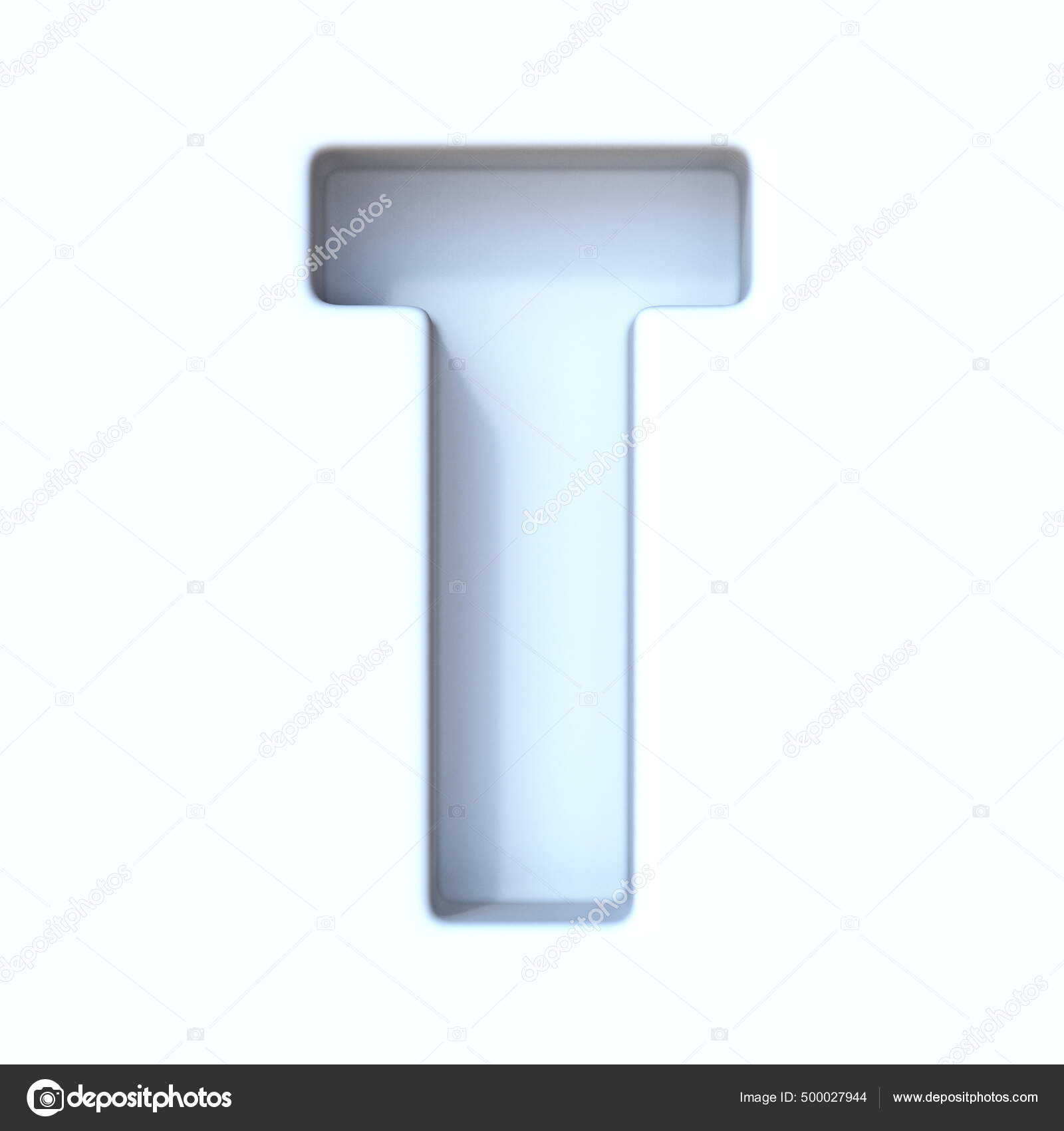 Beyaz Delik Gölge Yazı Tipi Harf Resimleme Beyaz Arkaplan Üzerinde ...