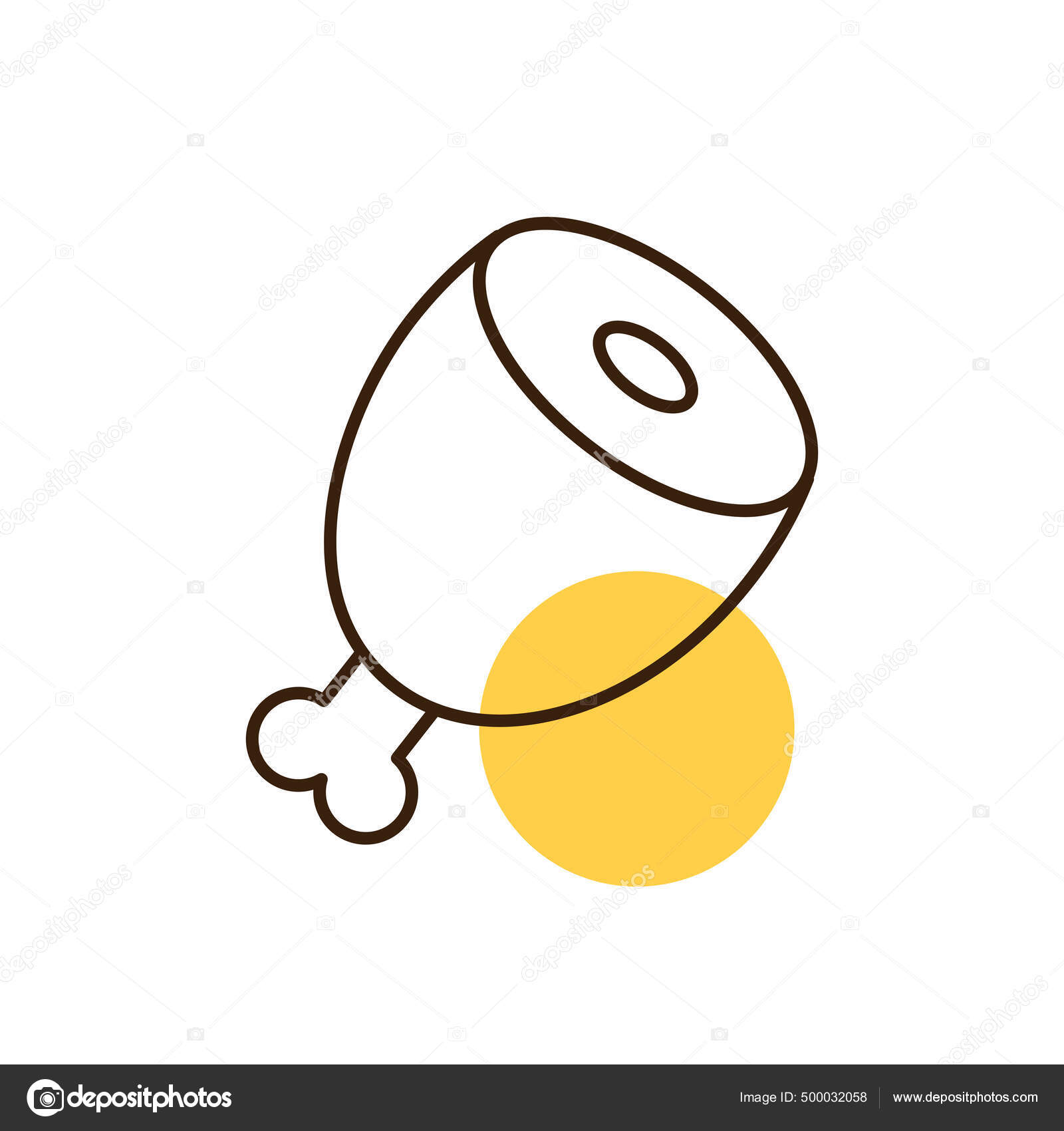 Meat Leg Icon Farm Animal Sign Graph Symbol Your Web — Stock Photo ...