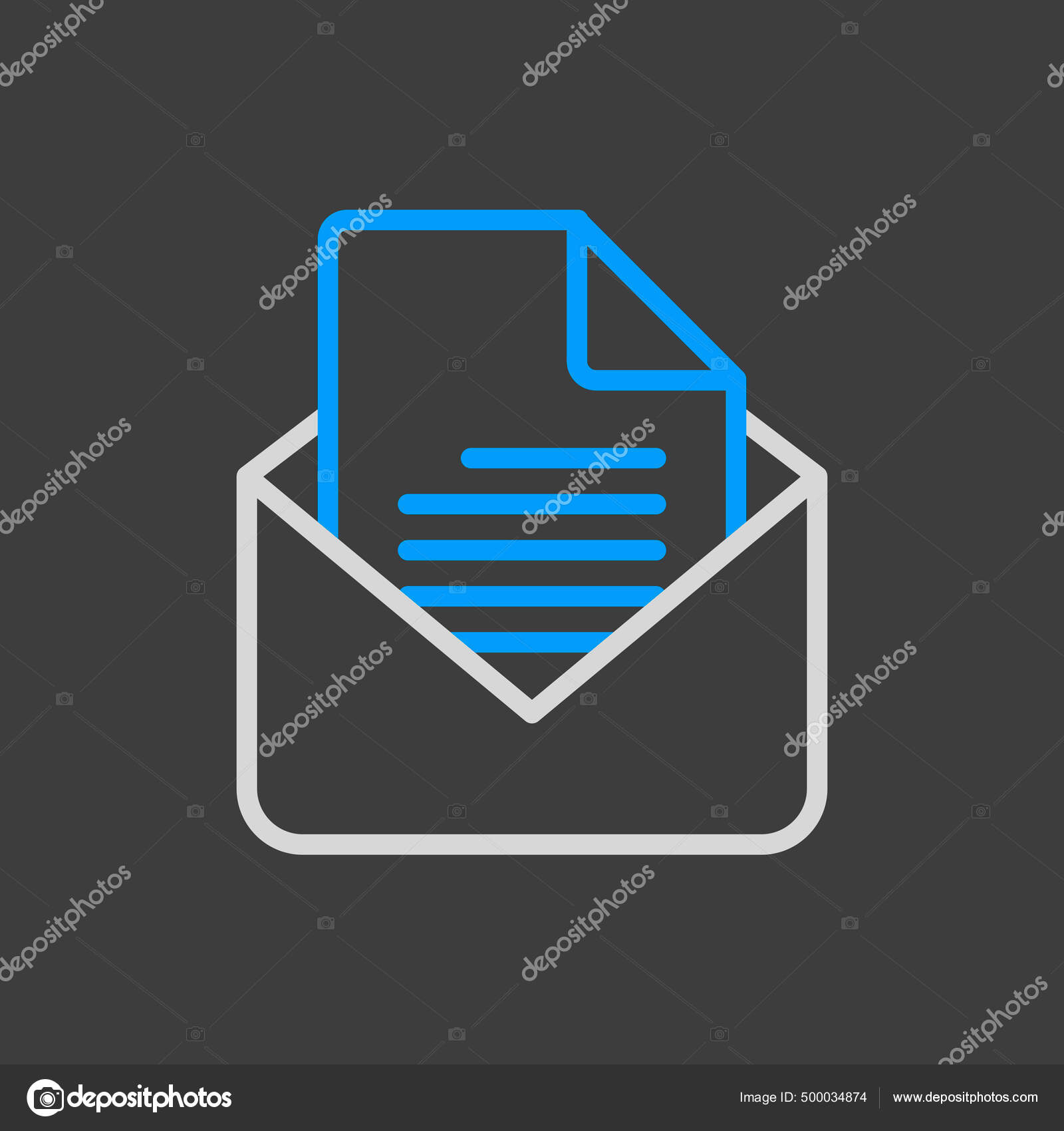Message Outline Icon Office Sign Graph Symbol Your Web Site — Stock ...