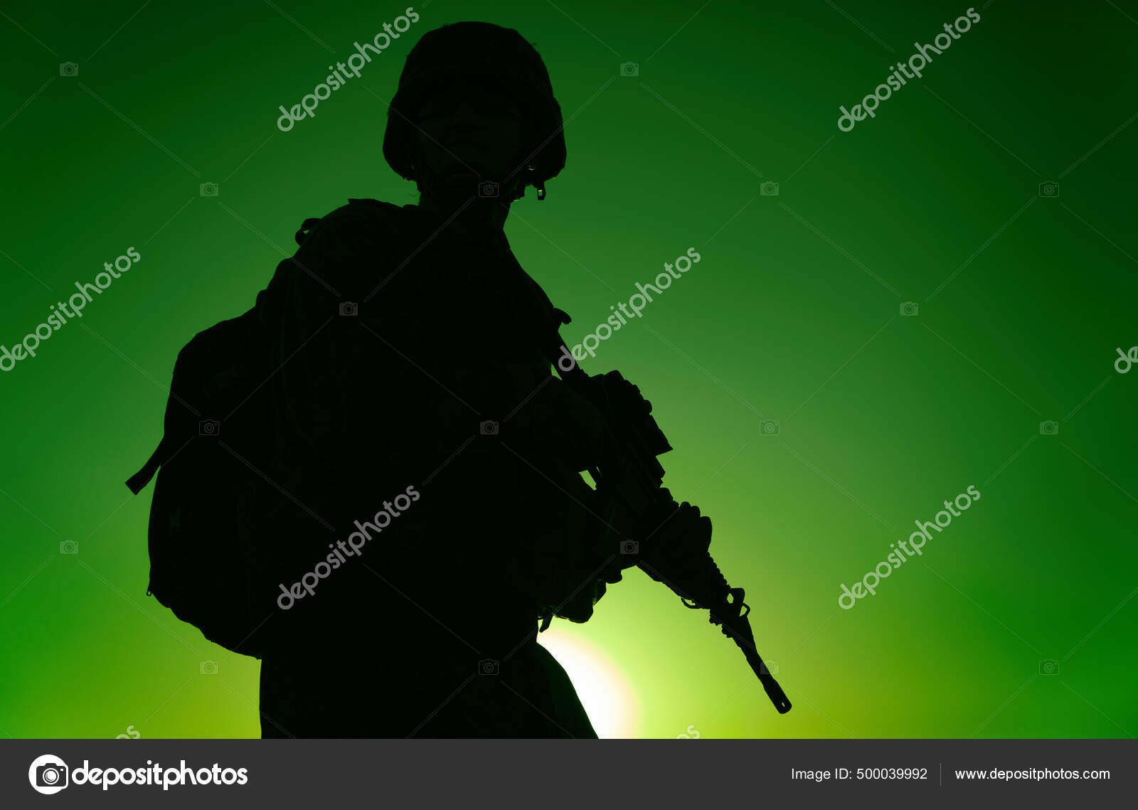 Silhouette Army Rifleman Helmet Ammunition Carrying Tactical Backpack ...