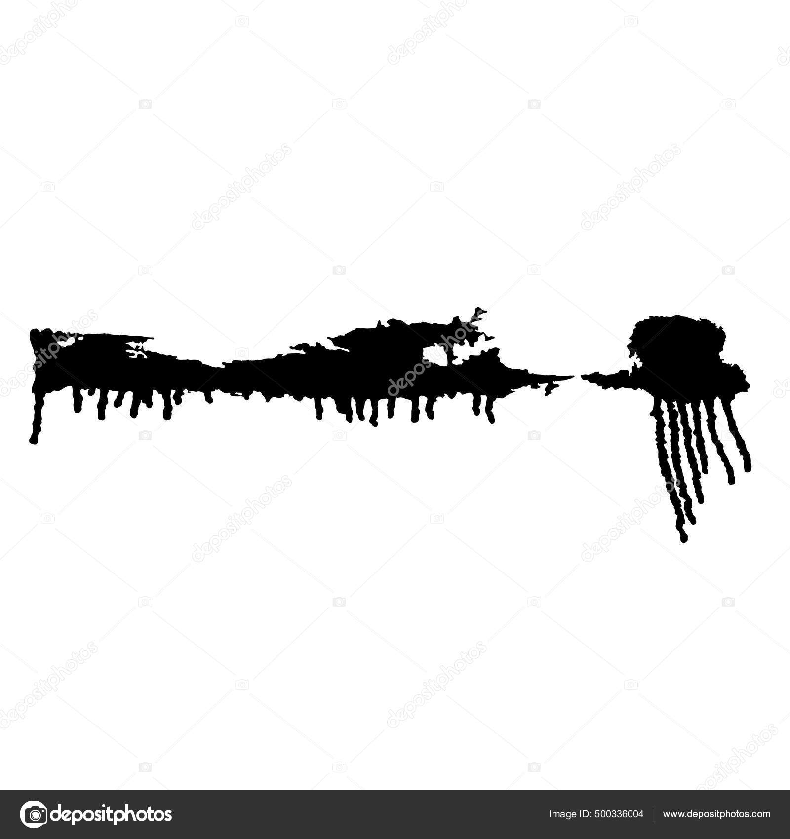 Black White Vector Illustration Silhouette Man Stock Photo by ...