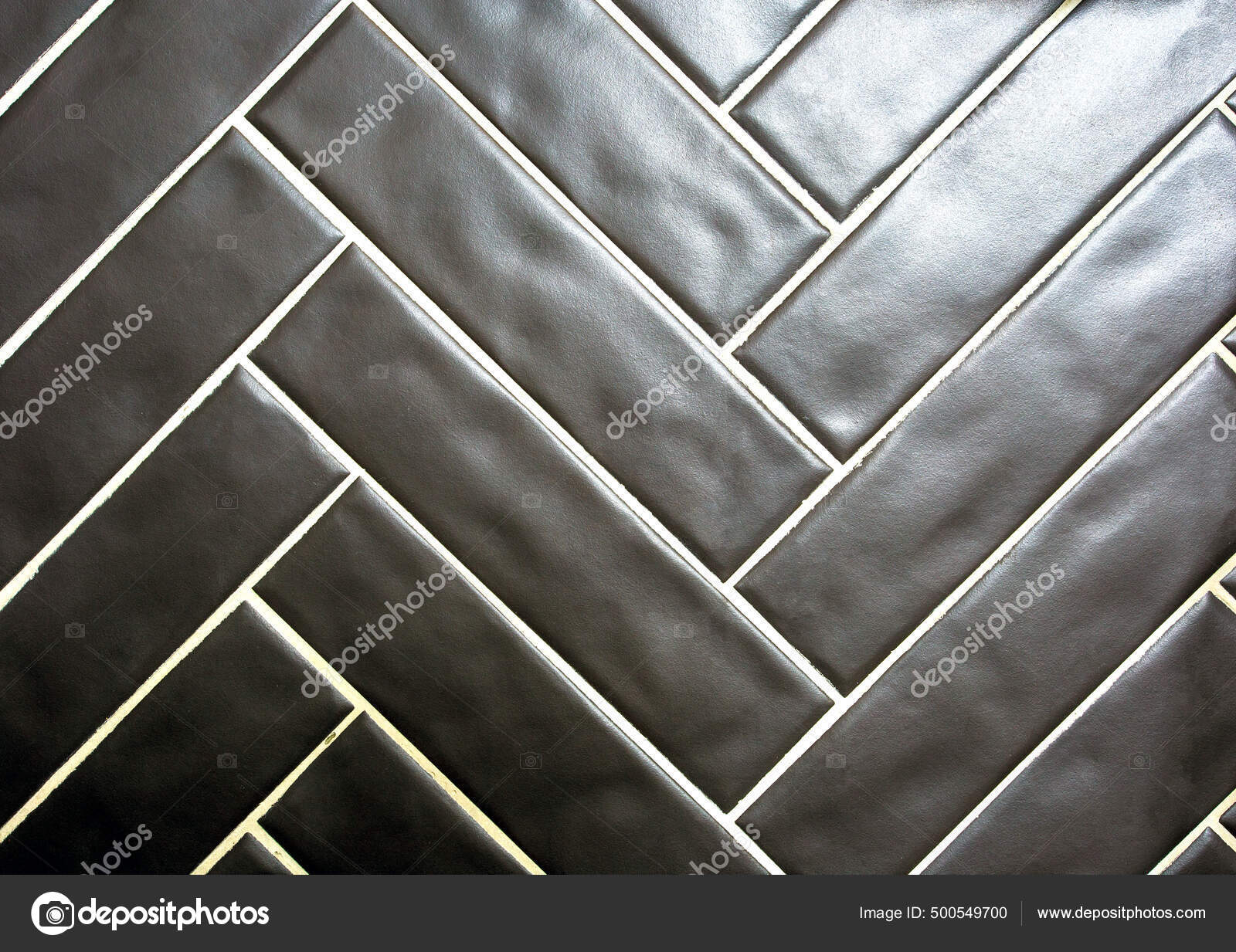 Glossy Black Tile Texture