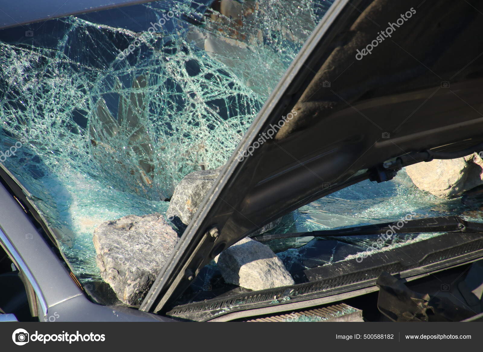 Broken Car Window Hood — Stock Photo © PantherMediaSeller #500588182