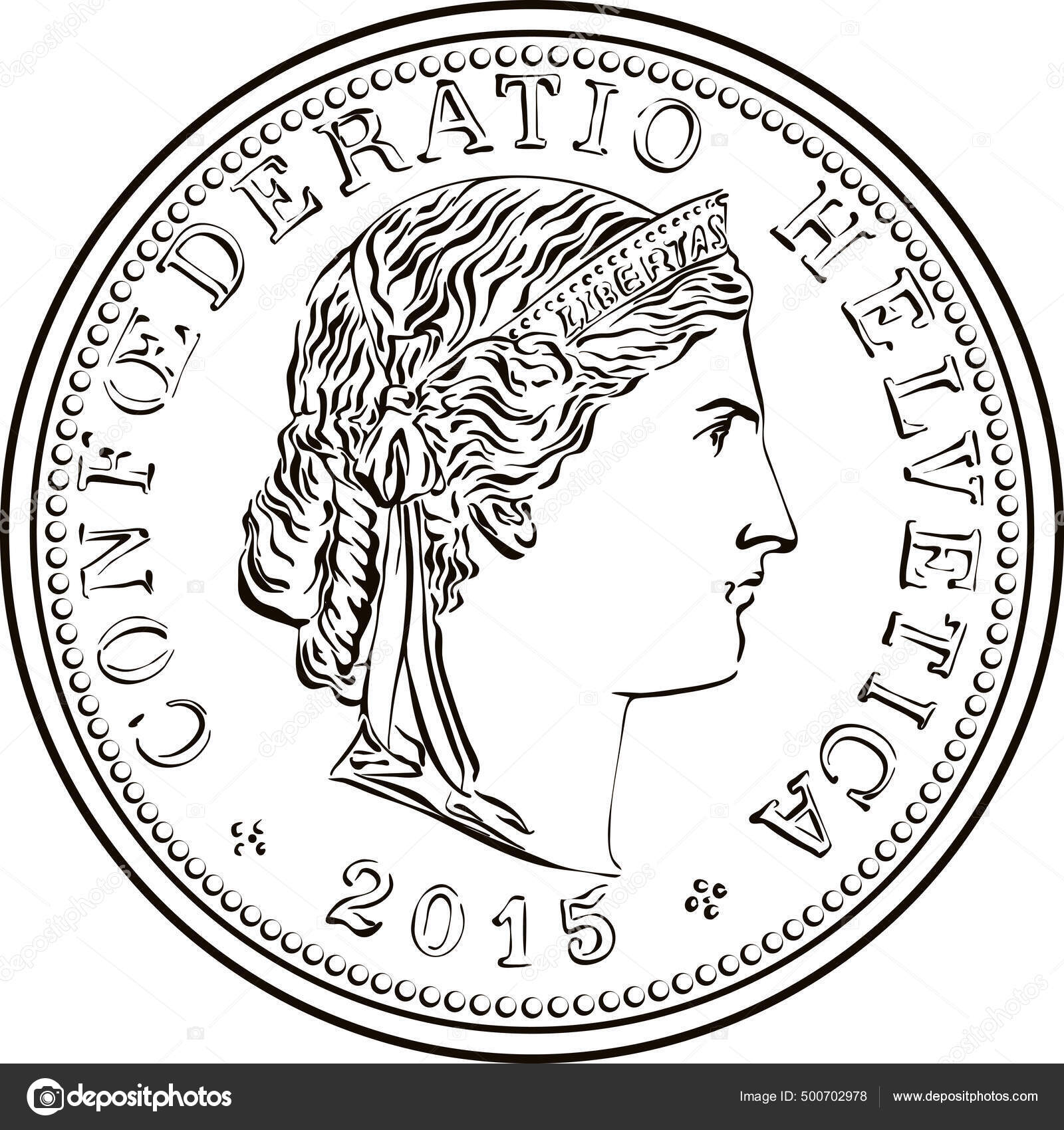 Penny Black And White Outline