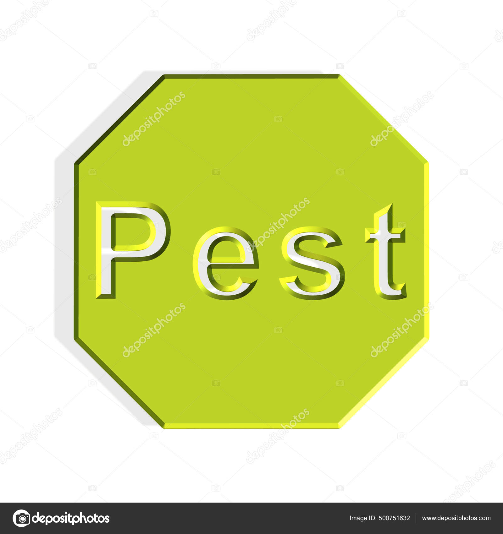 Pest Word Text Illustration Rendering — Stock Photo ...