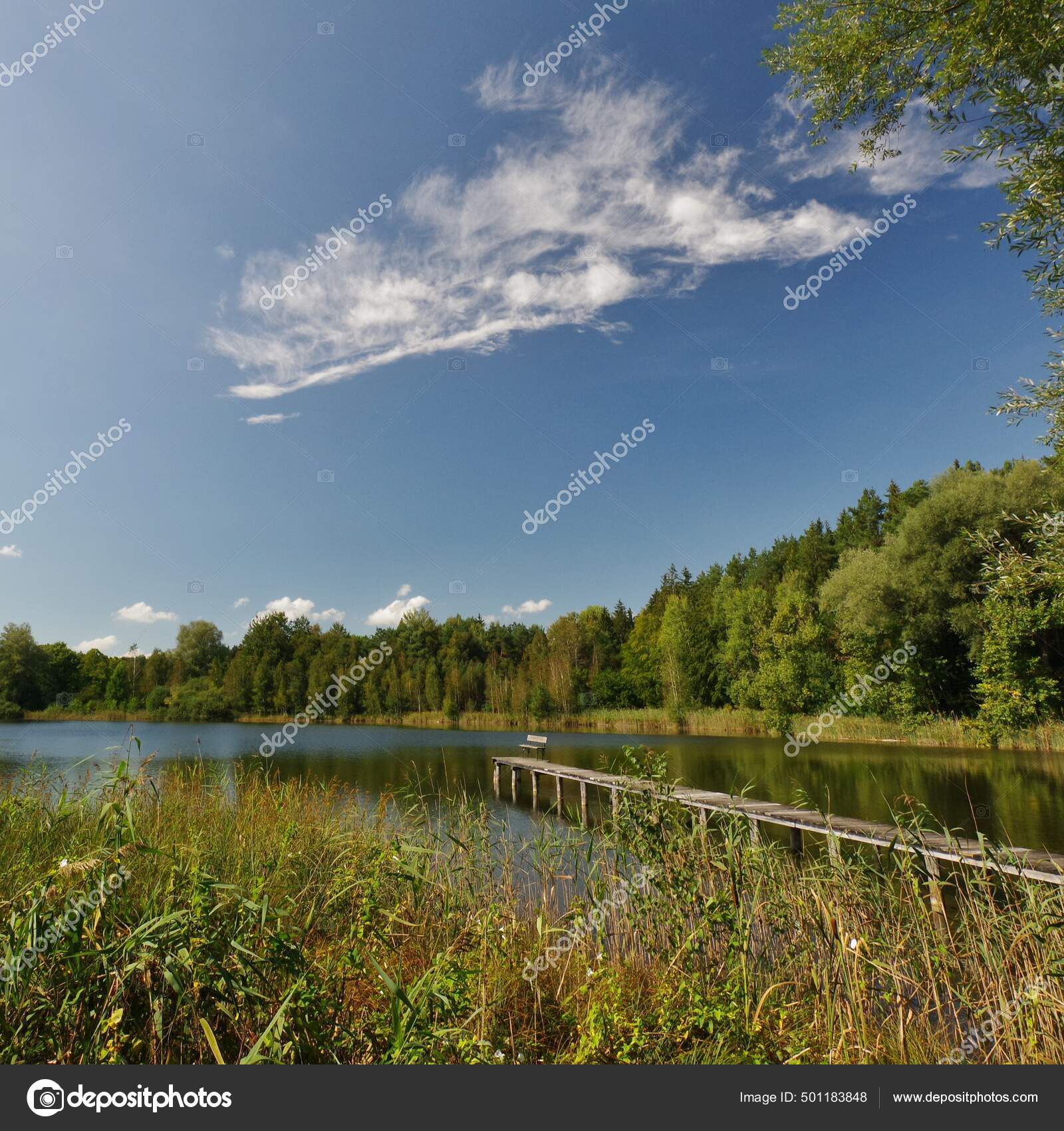 Griessee Obing Seeon Chiemgau Upper Bavaria Jerman — Foto Stok ...