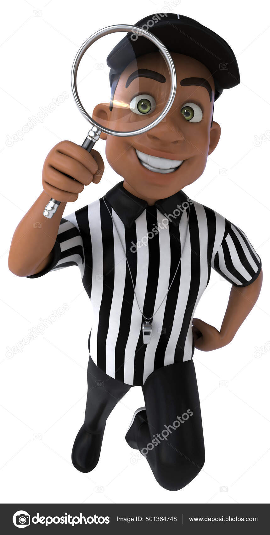 Fun Illustration Cartoon Character Magnifying Glass Stock Illustration ...