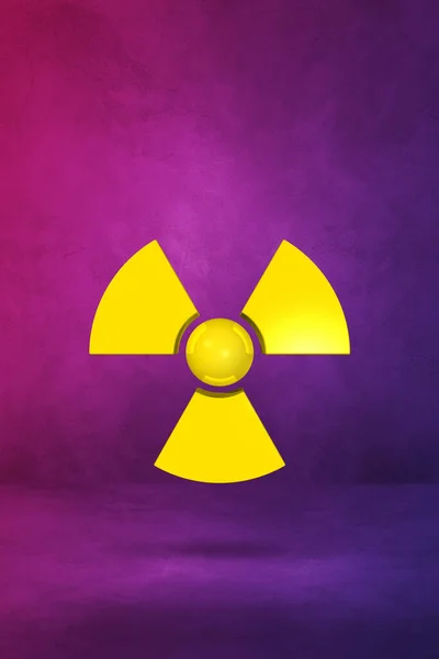 Radioactive Symbol Isolated Concrete Studio Background Illustration — Stock Photo ...