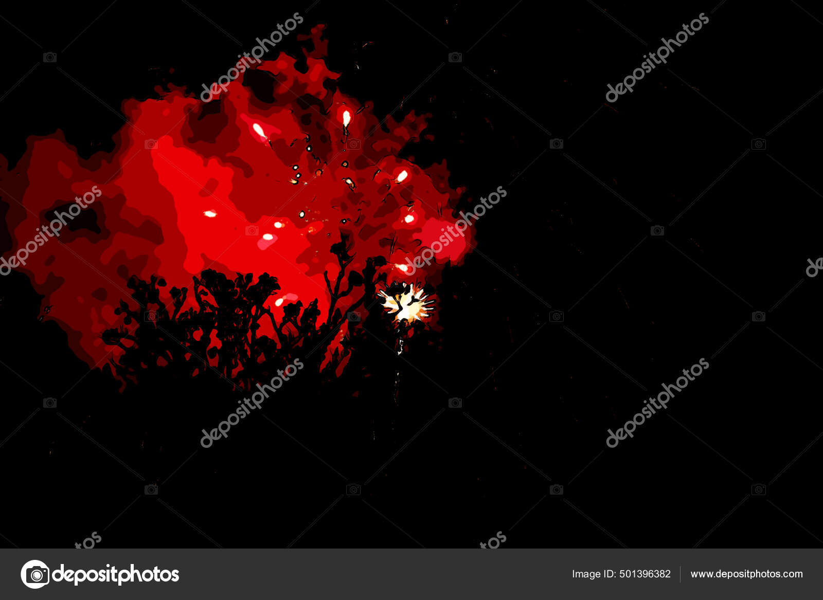 Red Fire Explosion Black Background — Stock Photo © PantherMediaSeller ...