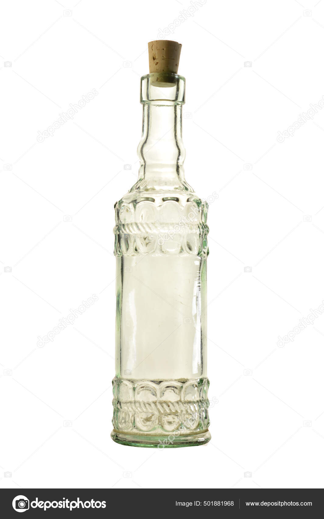Glass Bottle Isolated White Background — Stock Photo ...