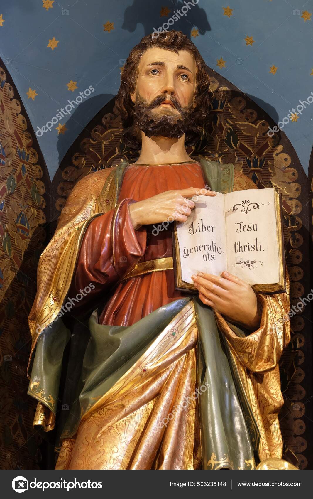 Estatua San Mateo Evangelista Altar Mayor Iglesia San Mateo Stitar ...