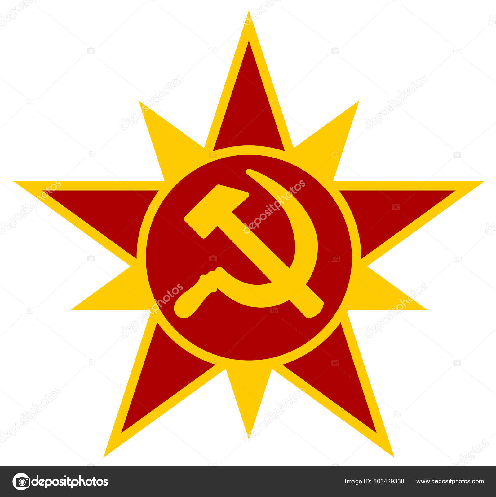 Communism Star Socialism Union Soviet Revolution Red Yellow ...