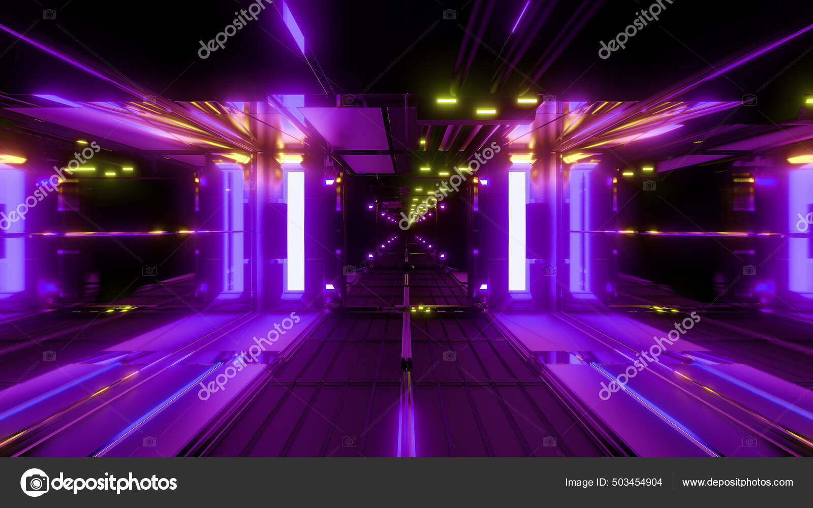 Nice Glowing Space Tunnel Background Wallpaper Rendering Modern Futur ...