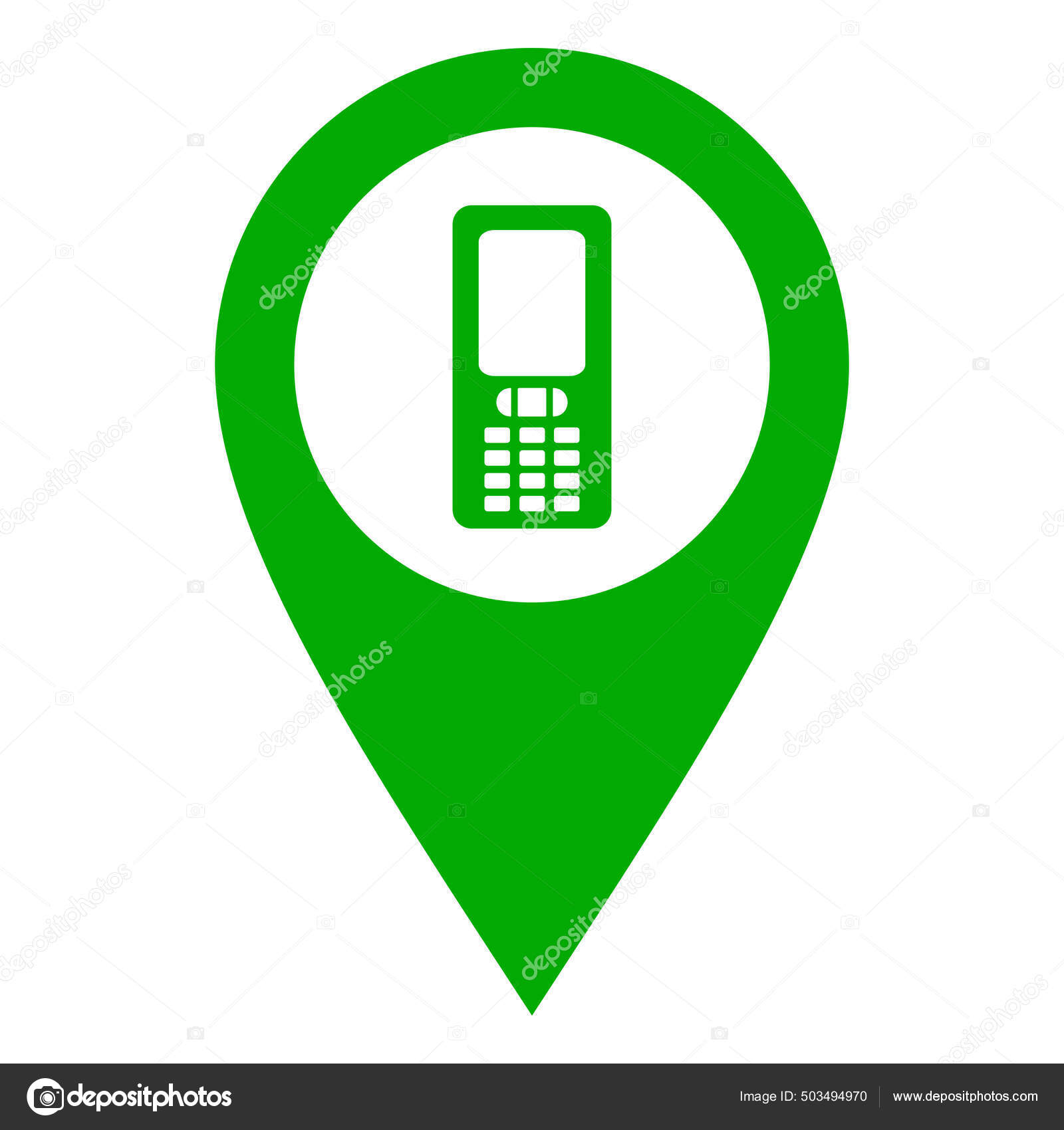 Gps Location Pin Icon Vector Illustration — Stock Photo ...