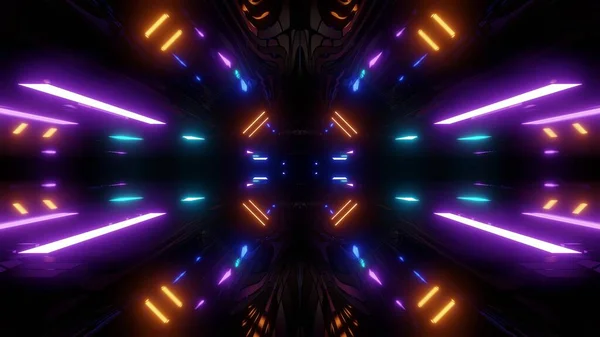 Futuristic Scifi Fantasy Alien Hangar Tunnel Corridor Rendering ...