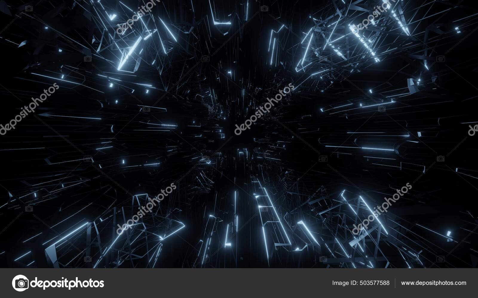 Blue Wireframe Design Nice Reflection Rendering Background Wallpaper ...