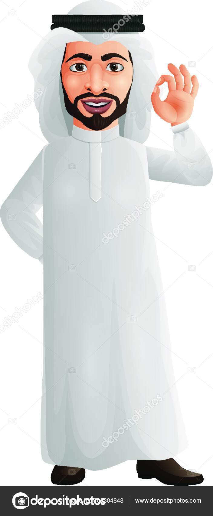 Arab Businessman Showing Okay Sign Stock Vector by ©PantherMediaSeller ...