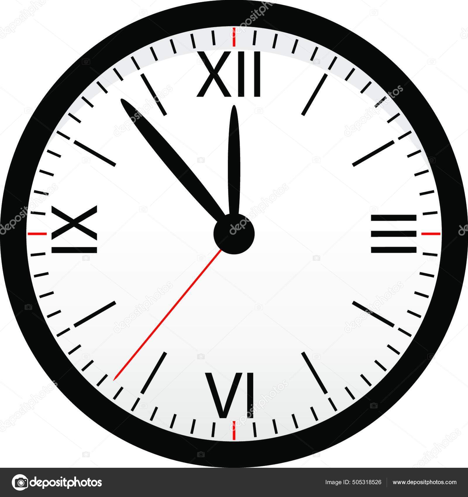 Black Watch Arrows Dial Isolated White Background Design Element Stock ...