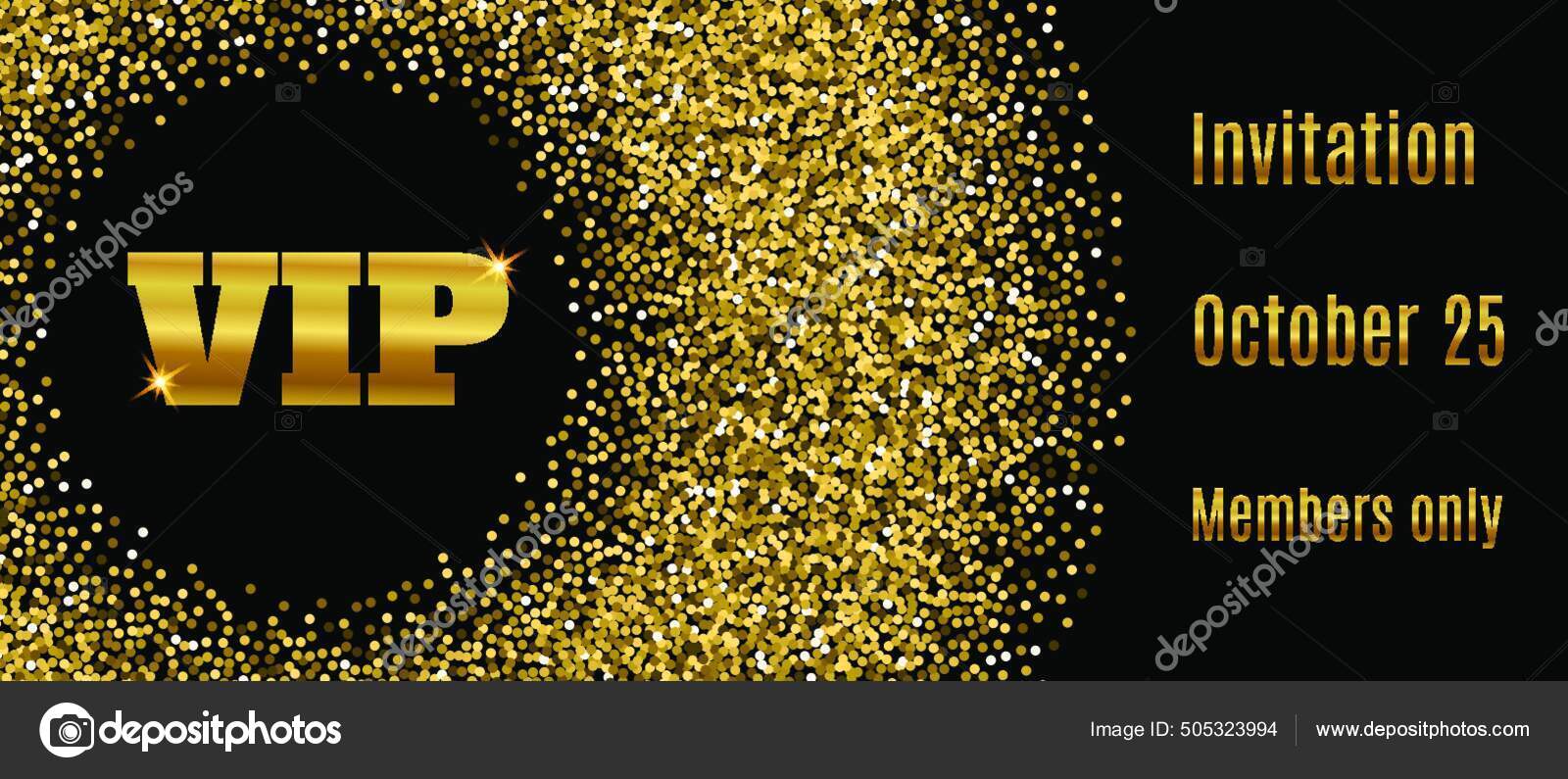 Vip Club Fiesta Premium Invitación Tarjeta Cartel Volante Con Brillo ...