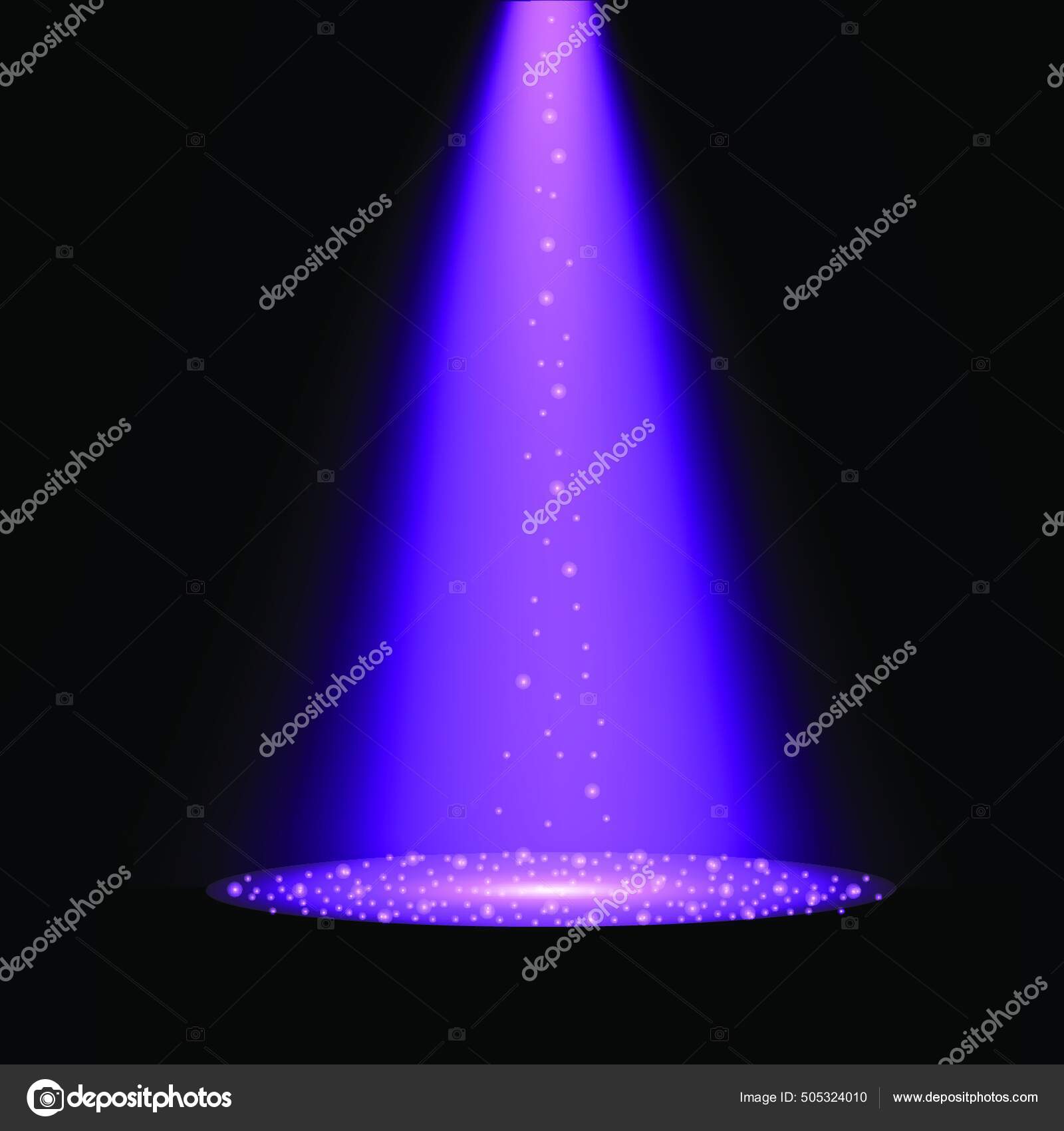 Purple Spotlights Scene Light Effects Vector Illustration Stock Vector ...