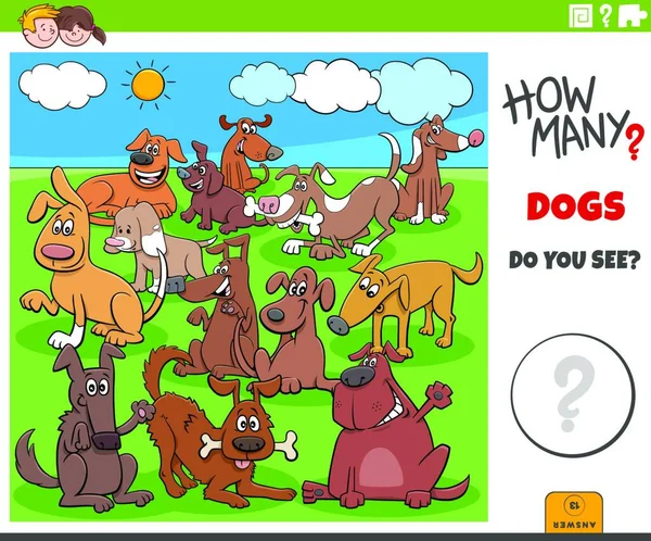 Cartoon Illustration Educational Counting Math Activity Children ...