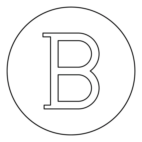 Beta Greek Symbol Small Letter Lowercase Font Icon Circle Outline Stock ...
