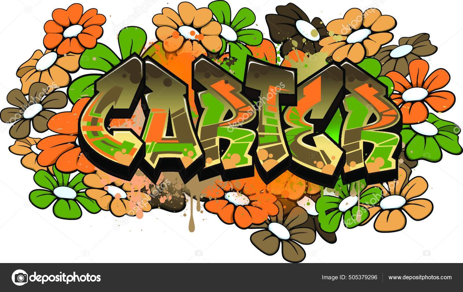 Carter Cool Graffiti Styled Logotype Design Legible Letters Aimed Wide ...