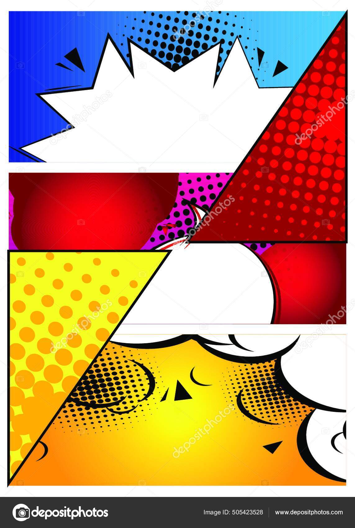 Comic Book Design Background Cartoon Illustration Vector Comics ...
