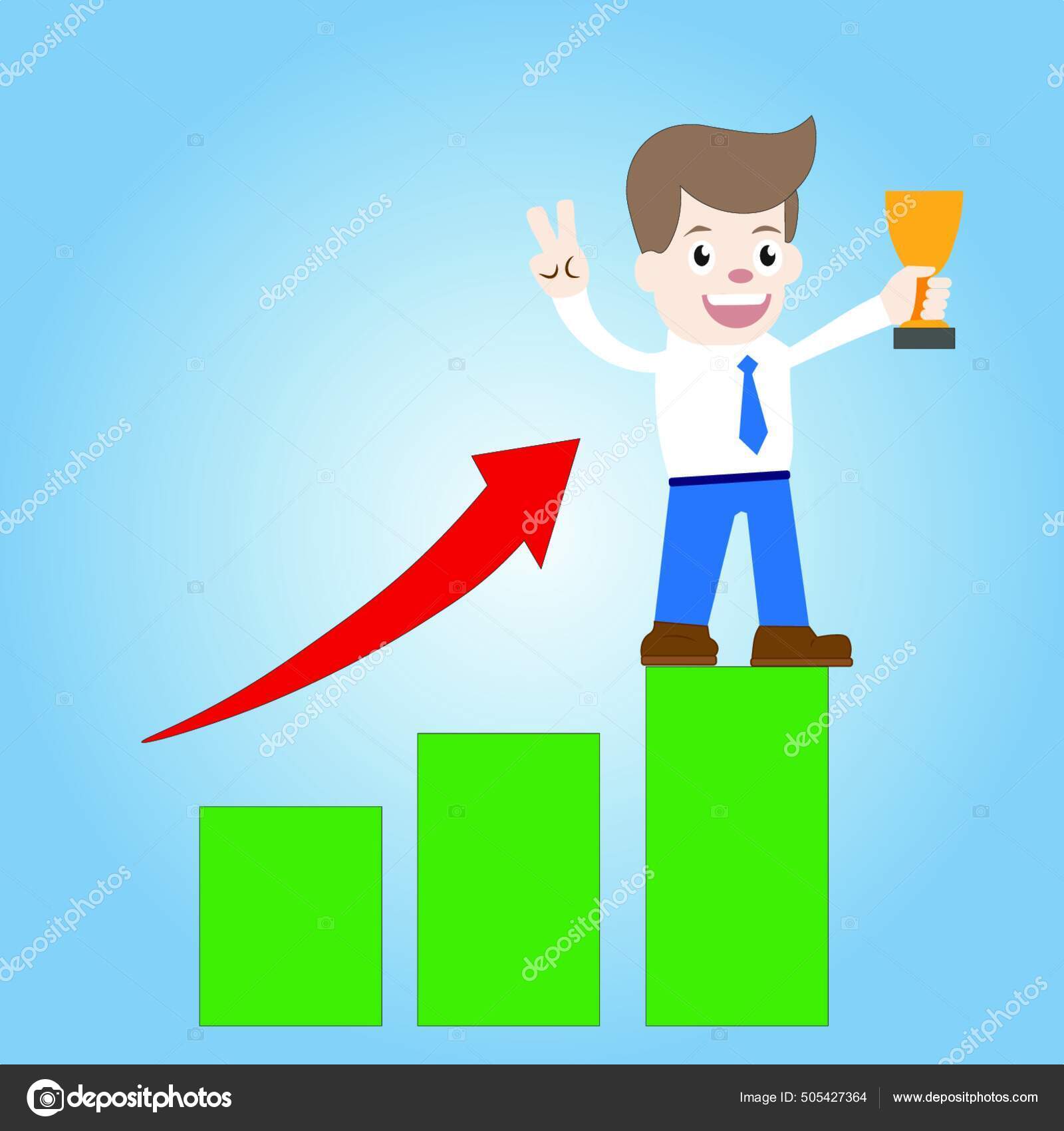 Businessman Arrow Graph Vector Illustration Design Stock Vector Image ... Businessman Arrow Graph Vector Illustration Design Stock Vector Image ...
