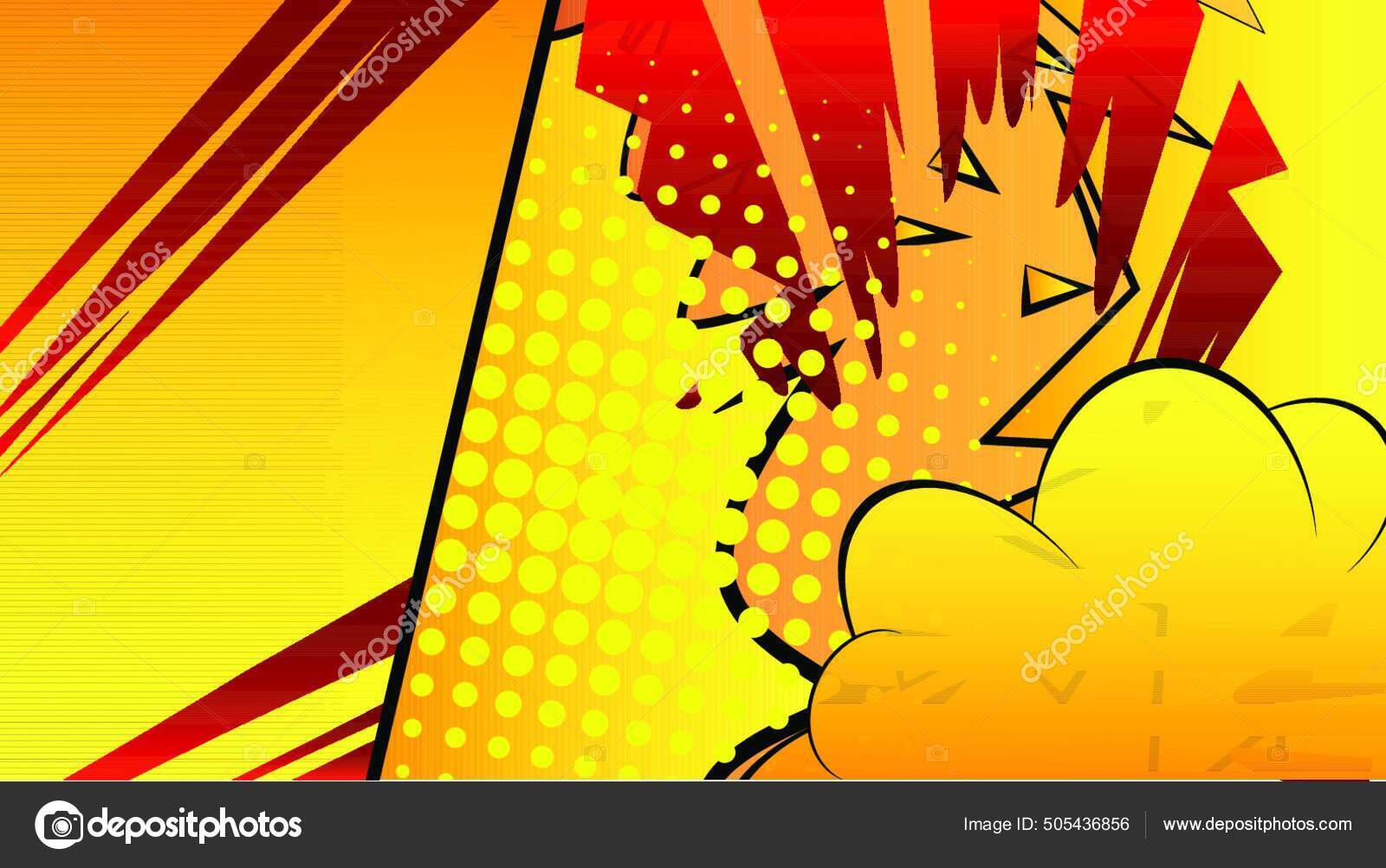 Cartoon Design Colored Background Vector Comic Book Illustration Comics ...