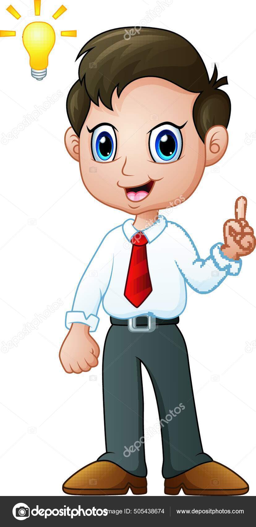 Vektor Ilustrasi Pengusaha Kartun Berpikir Ide Baru Vektor Stok oleh ...